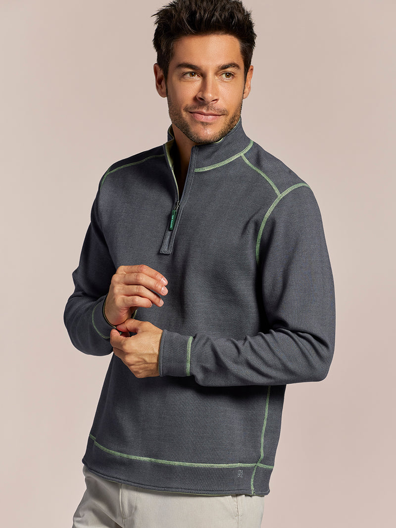 Coast To Coast Reversible Quarter Zip – Tori Richard